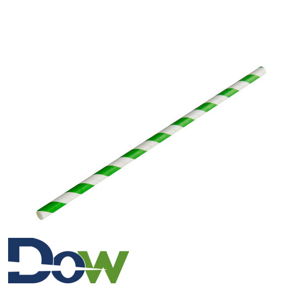 7¾" Green/White Jumbo Paper Straw, Unwrapped - 4800/Case | Distribution ...